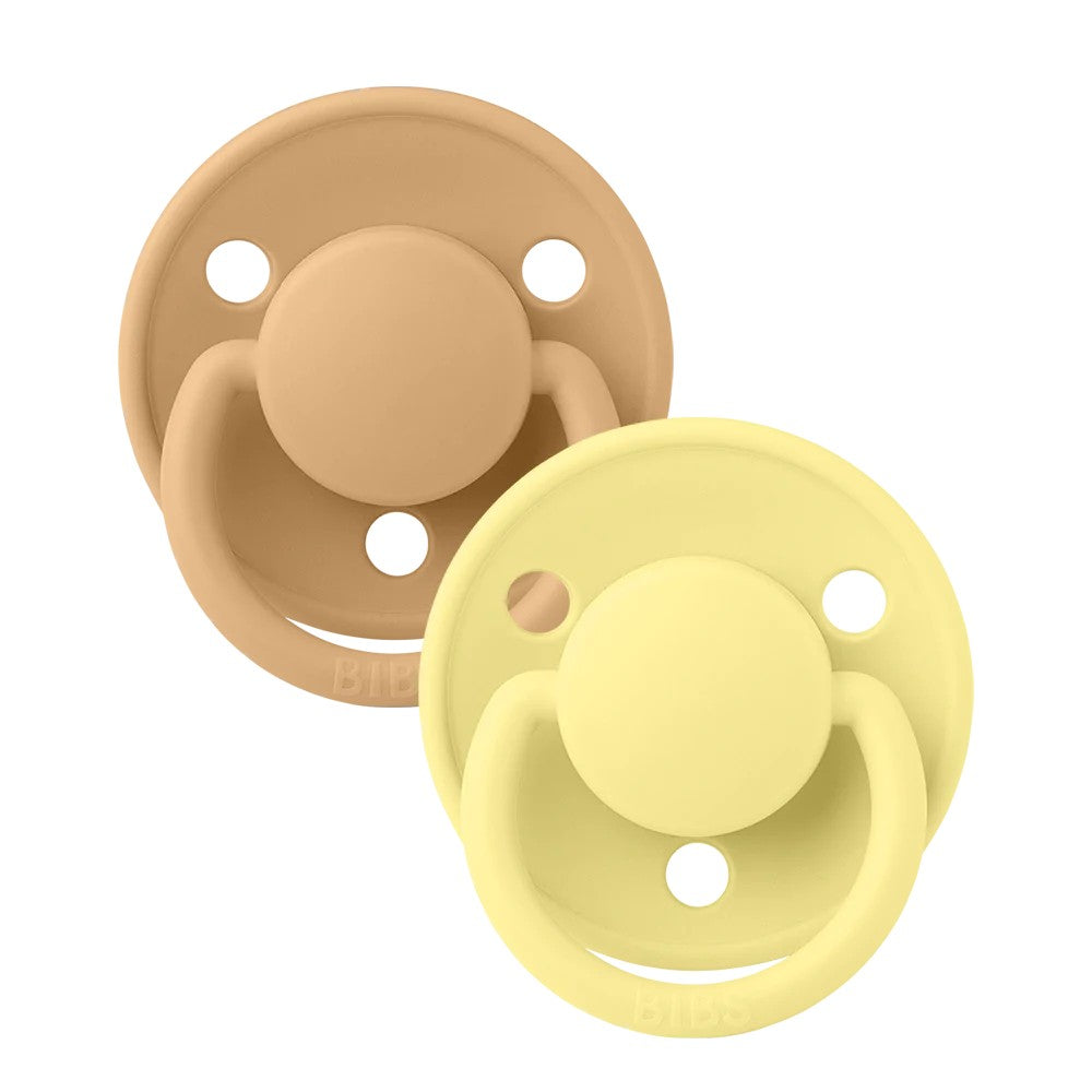 Πιπίλες De Lux 2τεμ. - Silicone Desert Sand/Sunshine Onesize – Moms.gr